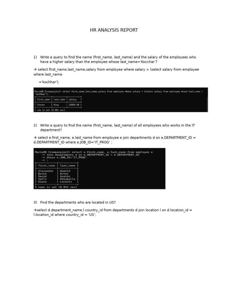 Employee Analysis Report | PDF