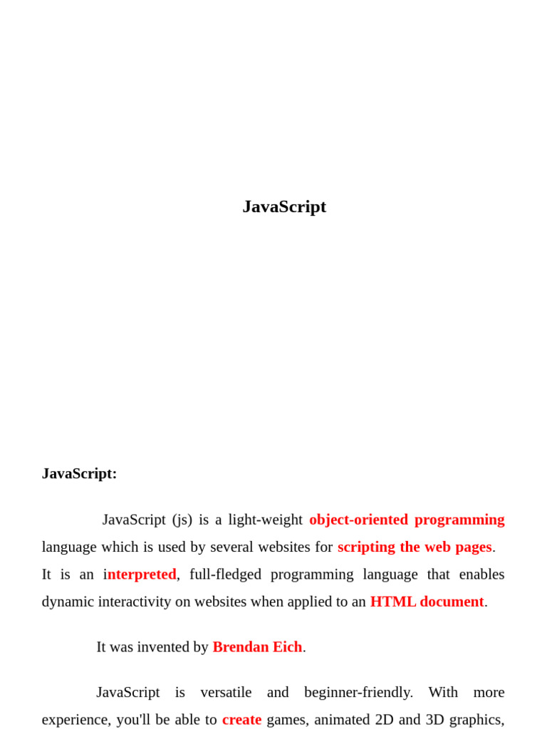 javascript intro | PDF | Data Type | Boolean Data Type javascript intro | PDF | Data Type | Boolean Data Type