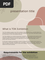 TOK Exhibition Guide and Structure | PDF | Knowledge | Learning