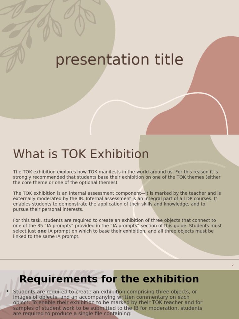 Exhibition Presentation | PDF | Knowledge | Cognition