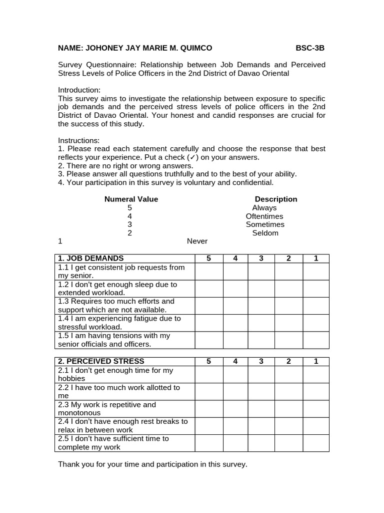 Questionnaire (Quimco, Jjm) | PDF | Social Psychology | Psychology