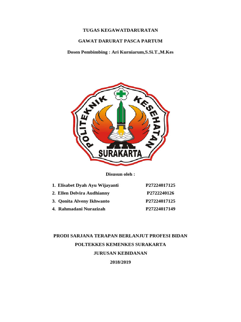Kegawatdaruratan Pasca Partum | PDF