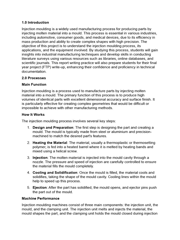 injection molding | PDF | Industrial Processes | Materials