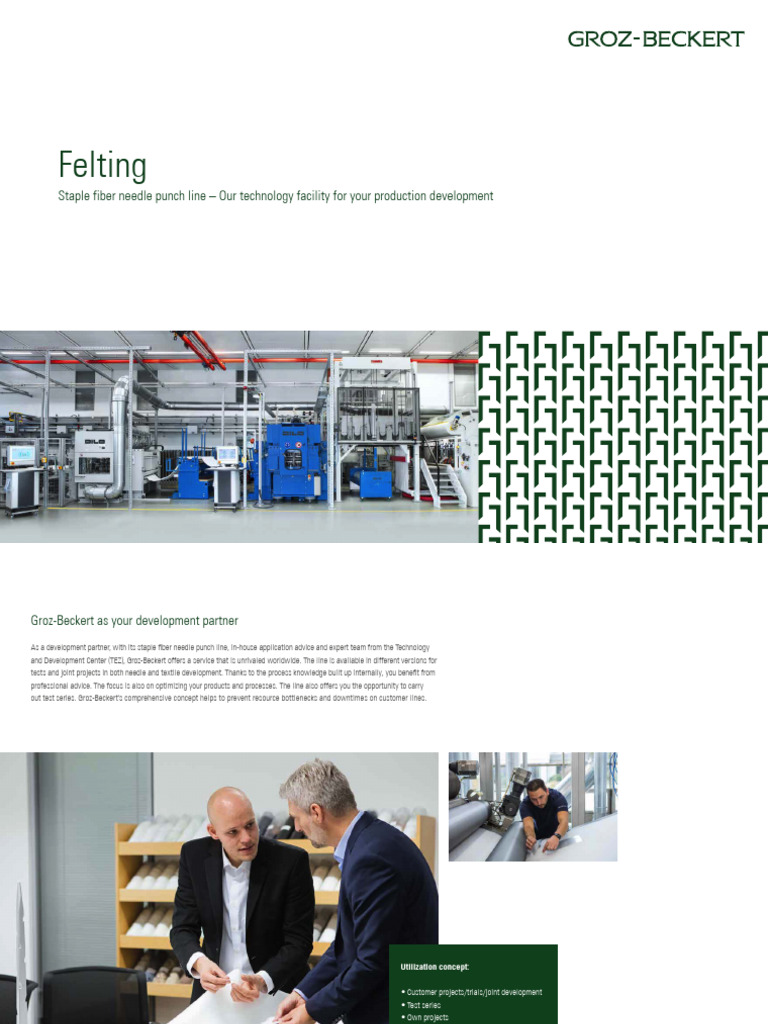 Staple Fiber Needle Punch Line Overview | PDF | Nonwoven Fabric ...