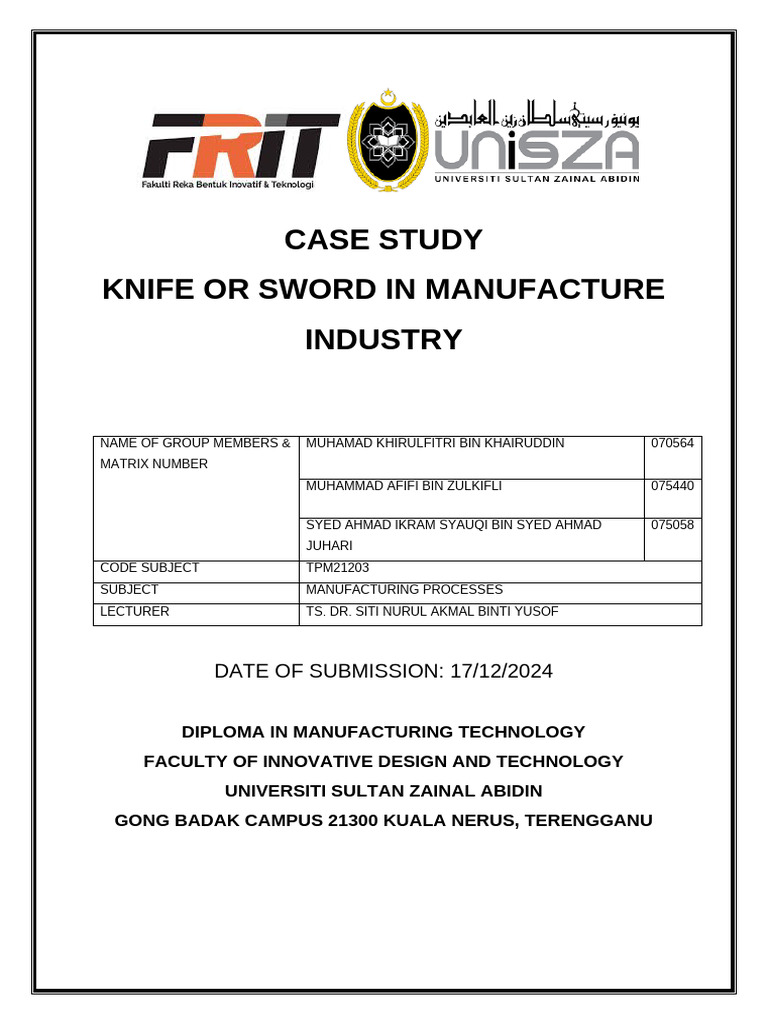 Knife and Sword Manufacturing Processes | PDF | Blade | Knife