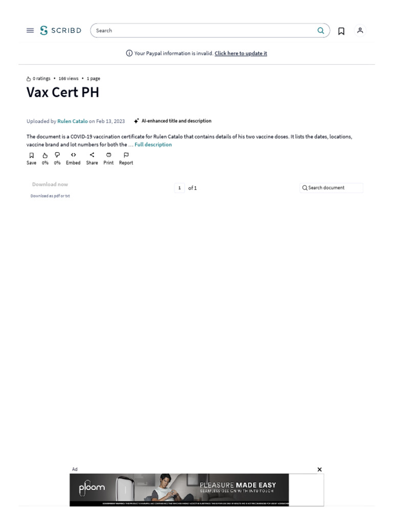 Vax Cert PH - PDF - Pandemic - Viral Respiratory Tract Infections | PDF