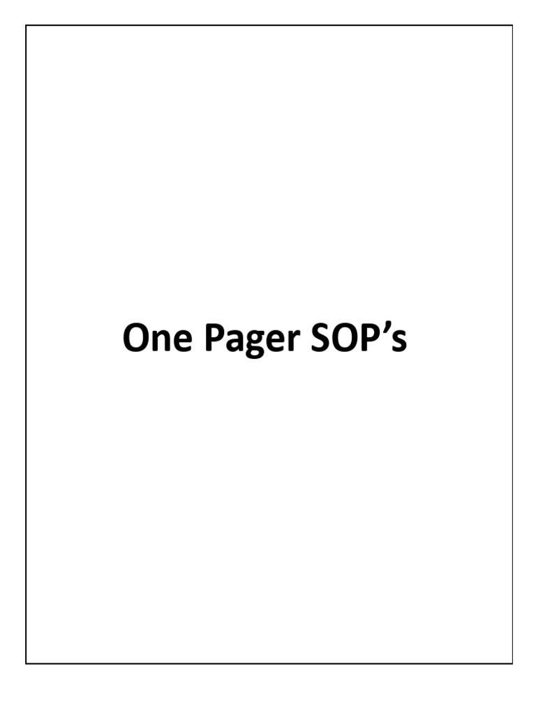 GPP One pager SOPs | PDF | Pump | Natural Gas Processing