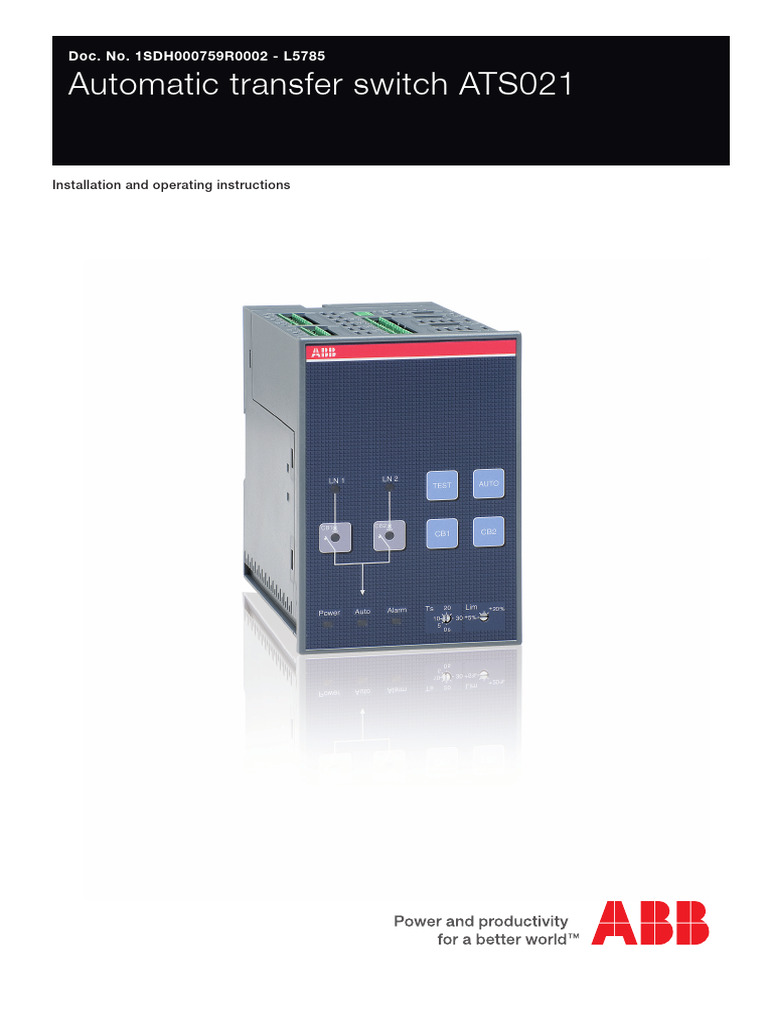Abb Ats021 | PDF | Transformer | Power Supply