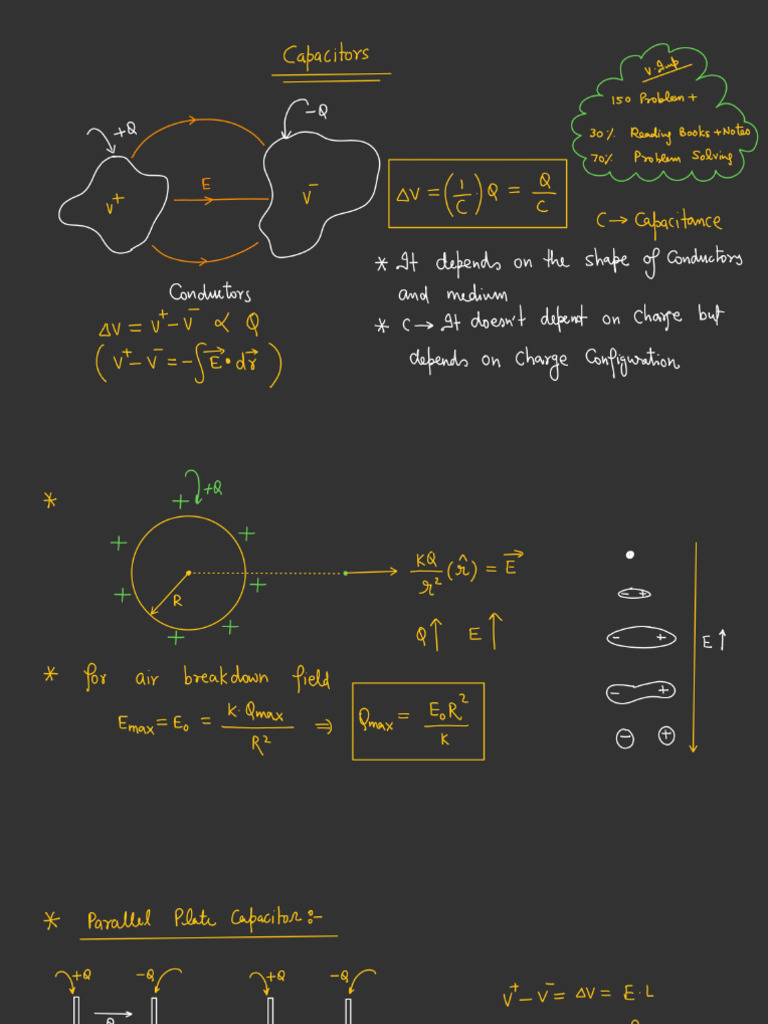 Capacitor - L-01 (Class Notes) - Merged | PDF