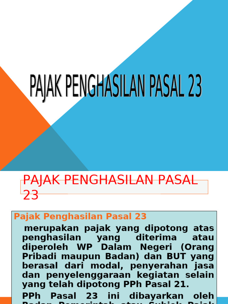 Pertemuan 10 pph-pasal-23 | PDF