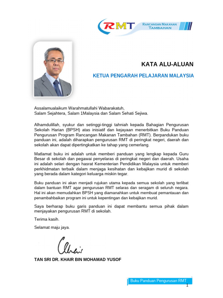 Buku Panduan Pengurusan RMT | PDF