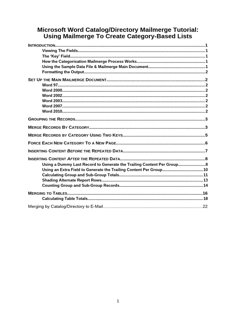 Catalogue Mailmerge Tutorial | PDF | Microsoft Excel | New South Wales