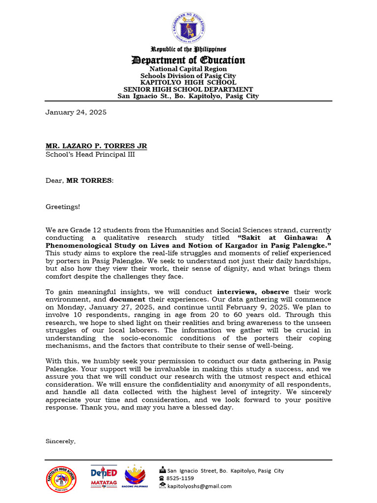 DEALAGDON-REQUEST-LETTER | PDF | Liberal Arts Education | Psychology