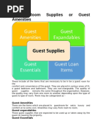 Guest Room Supplies & Amenities List | PDF