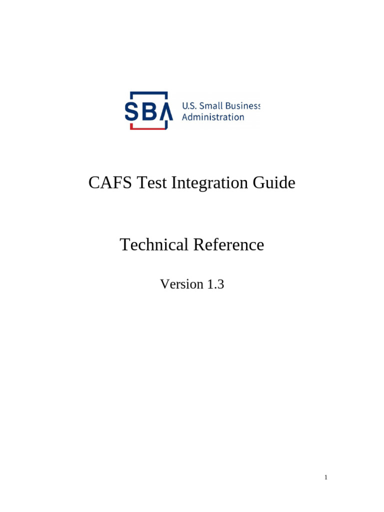 CAFS Test Integration Guide v1.3 | PDF | Web Service | Xml