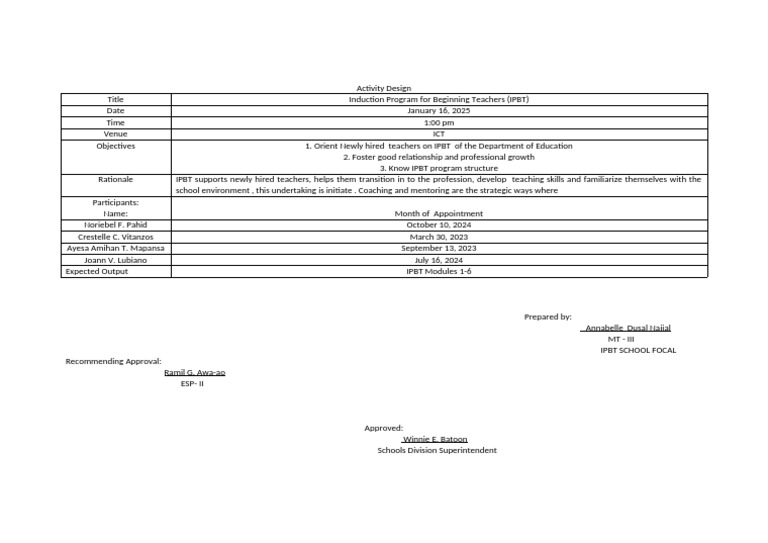 Activity Design.docx 2025 | PDF | Learning | Teaching
