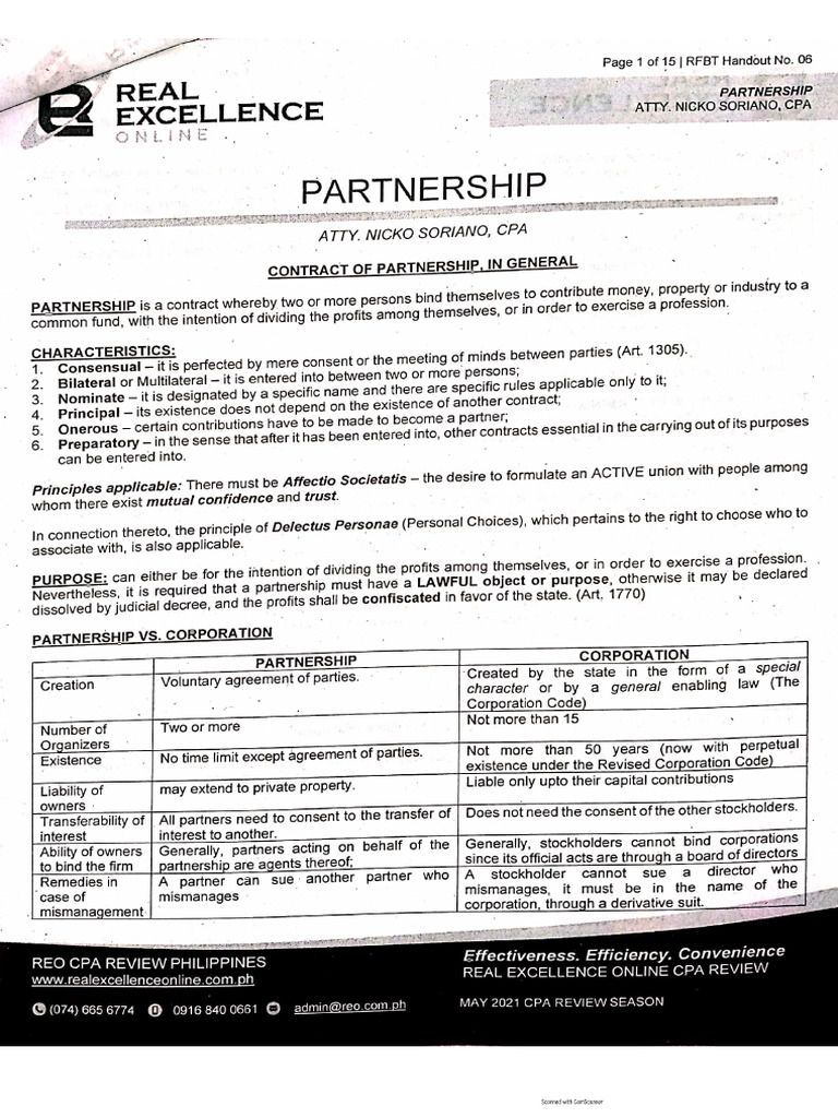 REO RFBT Partnership | PDF