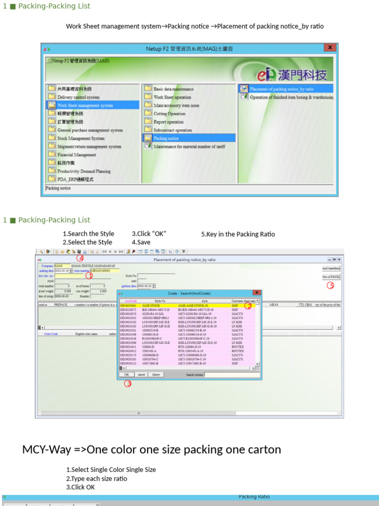 12.MPS Procedure-Packing-Packing List-MCY | PDF