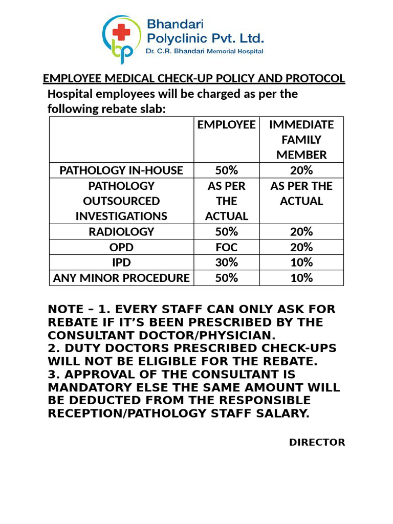 Employee Medical Check | PDF
