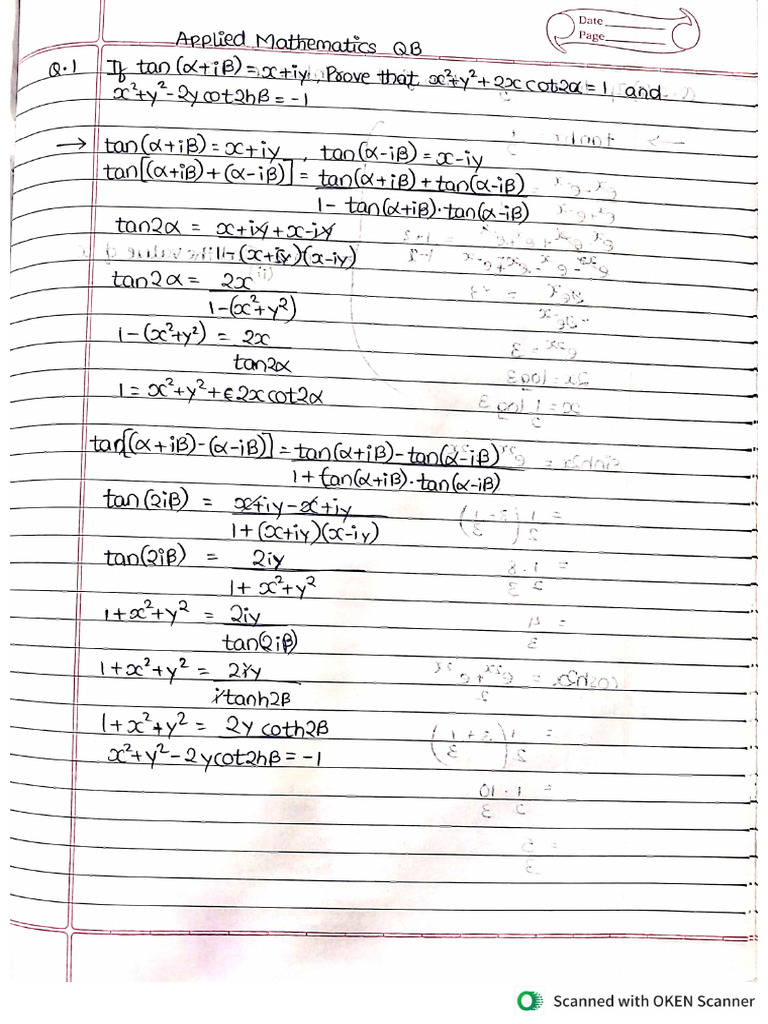 Applied Maths QB Solution | PDF