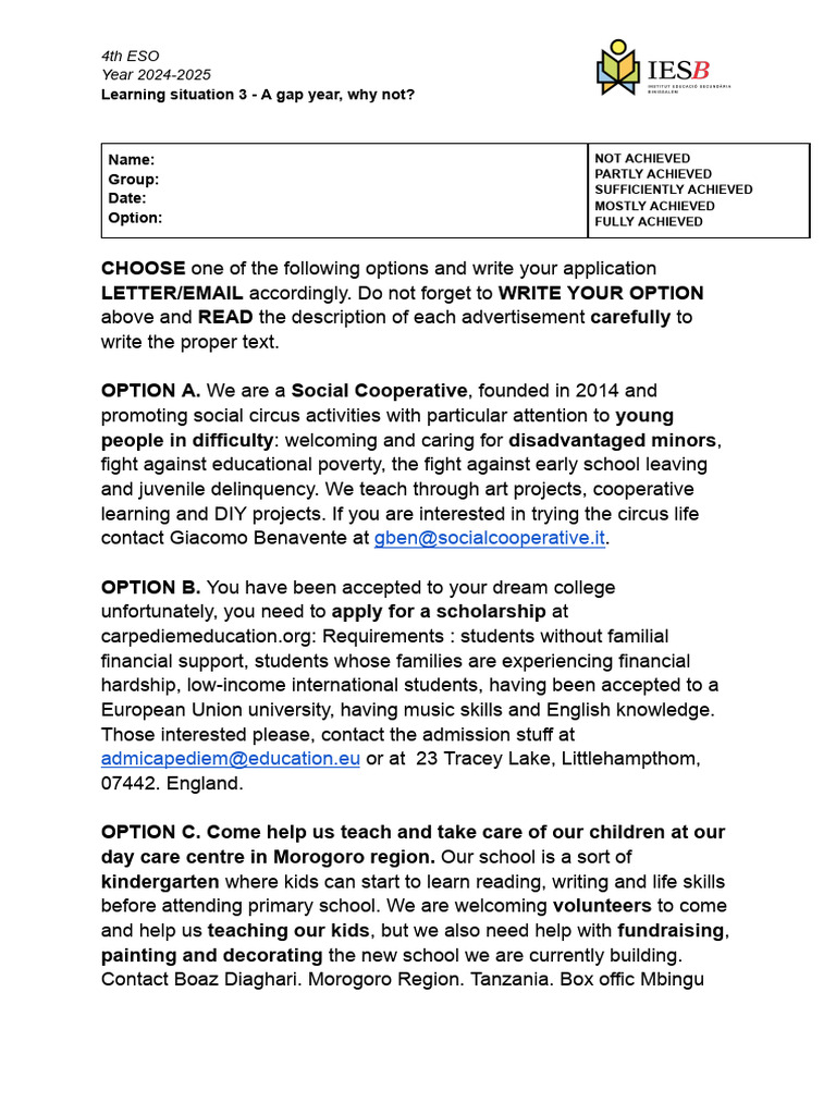Cover Letter Exam 2 | PDF