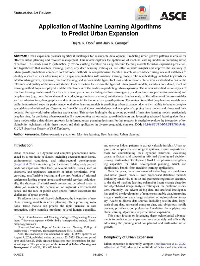 robi-george-2025-application-of-machine-learning-algorithms-to-predict-urban-expansion | PDF ...