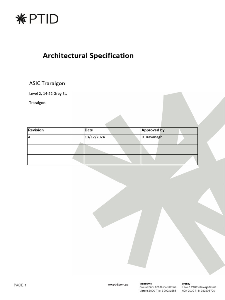 24-0134-Architectural Specification Rev A | PDF | Pipe (Fluid Conveyance) | Wall