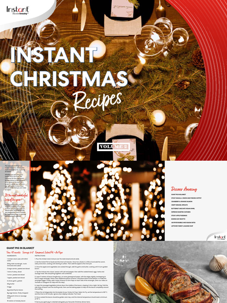 Instant Christmas Recipes Volume 2 | PDF | Bacon | Sausage