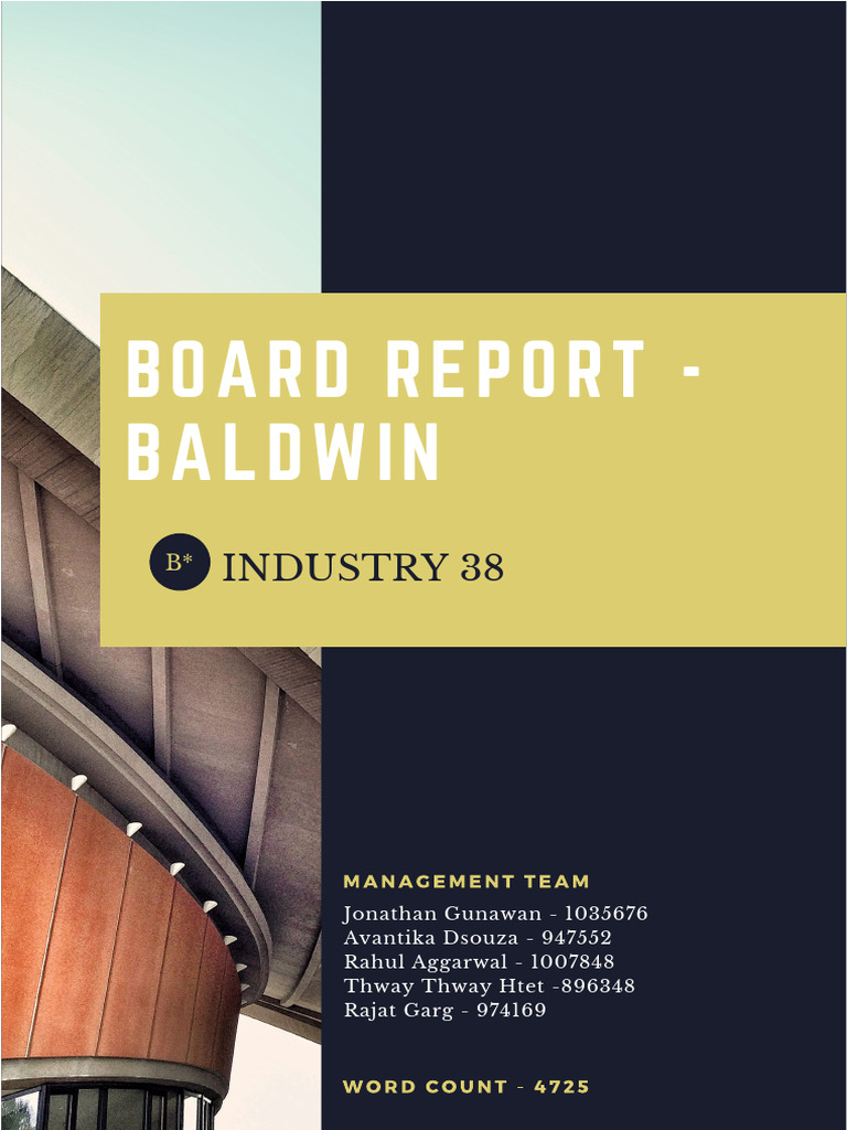 Baldwin Industry Board Report 2024 | PDF | Competitive Advantage ...