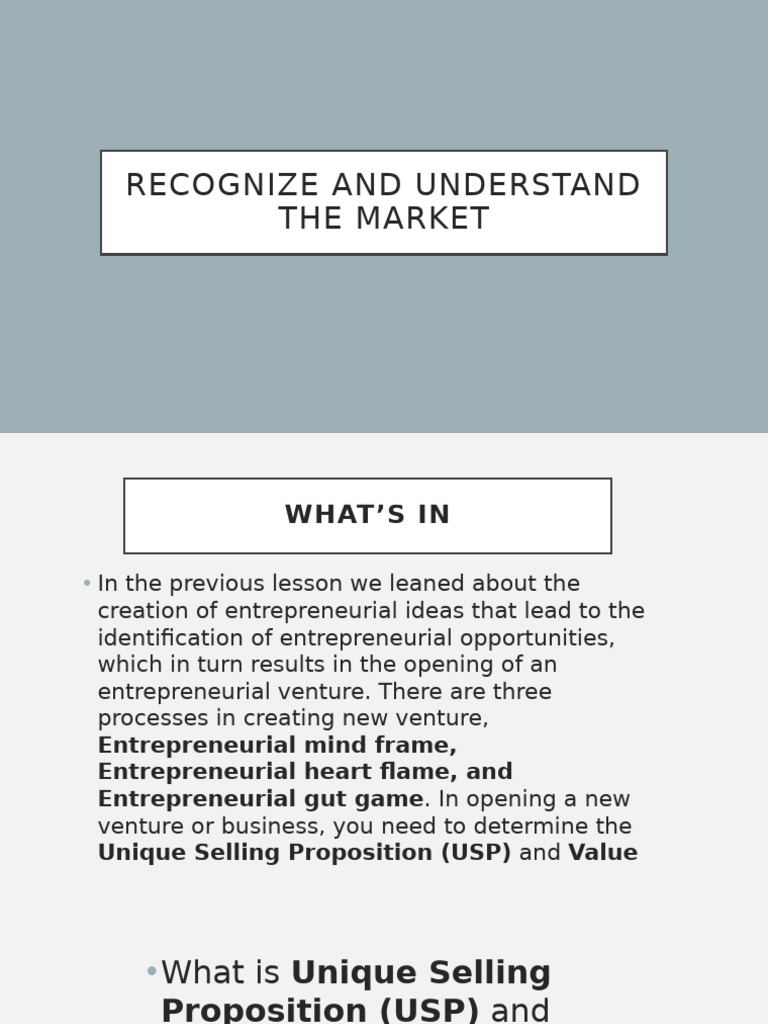 ENTREP WEEK 3. | PDF | Market Segmentation | Marketing