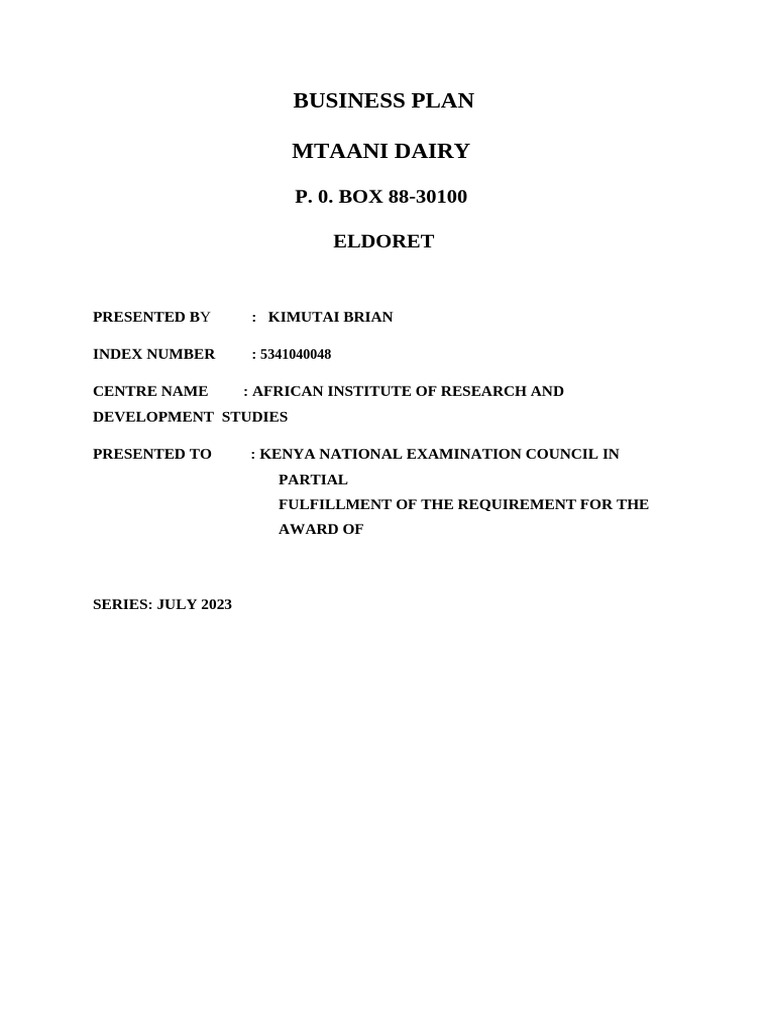 Kimutai Brian | PDF | Marketing | Inventory