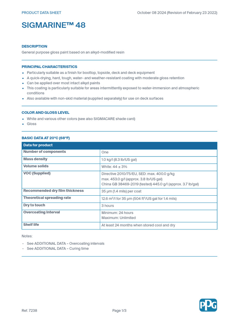 SIGMARINE 48 | PDF | Legal Liability | Paint