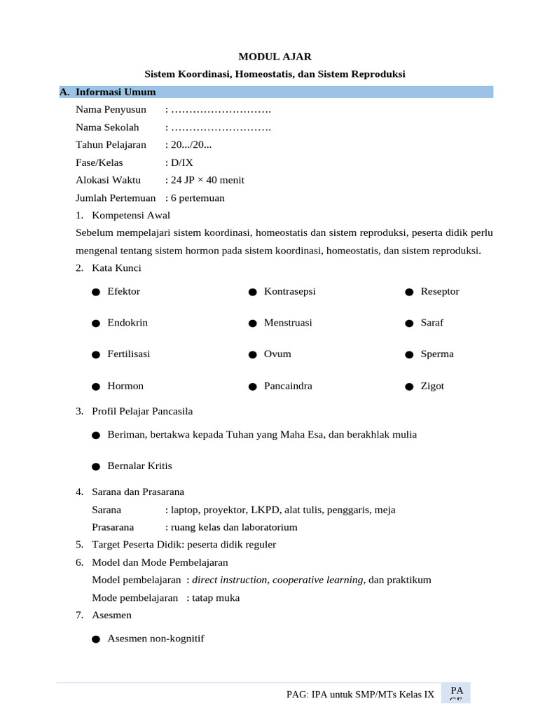 Modul Ajar Bab 1 | PDF