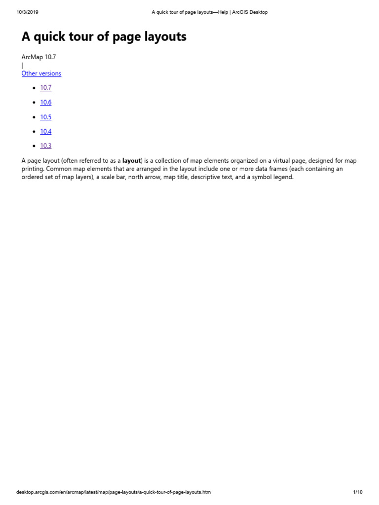 ArcMap Page Layout Guide | PDF | Page Layout | Arc Gis