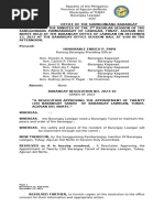 BDC SB Resolution Approving and Adopting The 3 Year BDP | PDF