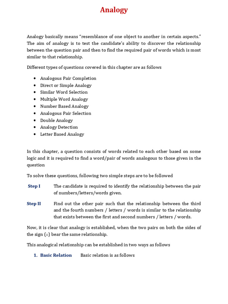 Analogy | PDF | Analogy | Parliament