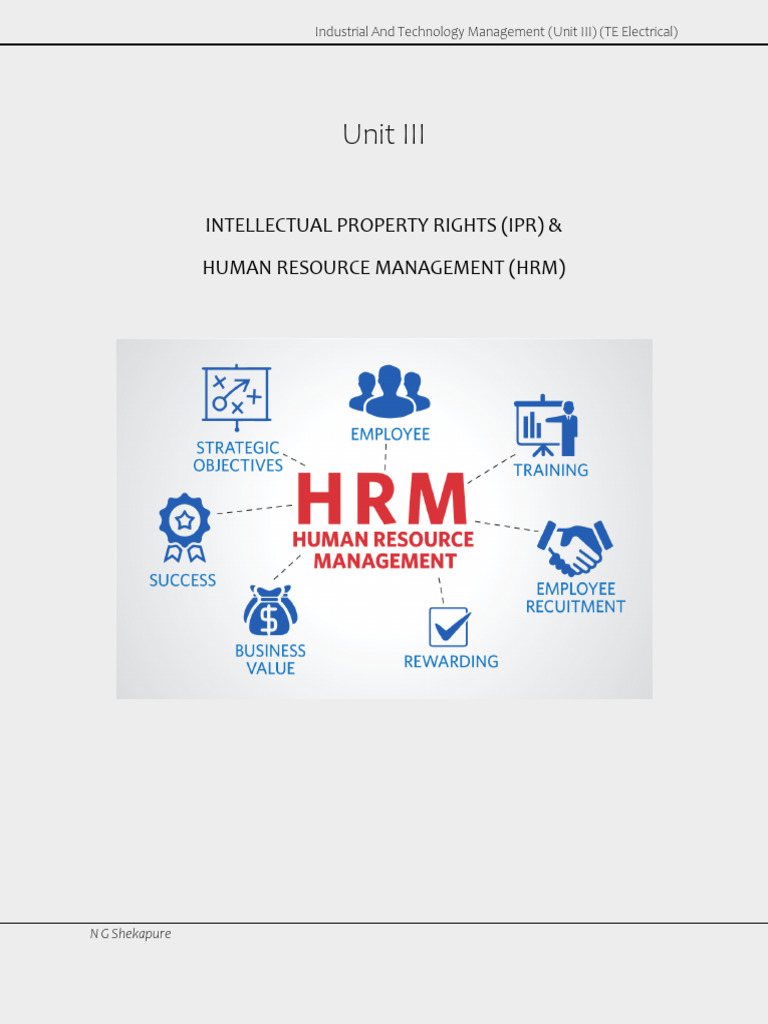 ITM Unit III IPR & HRM 2024 | PDF | Performance Appraisal | Copyright