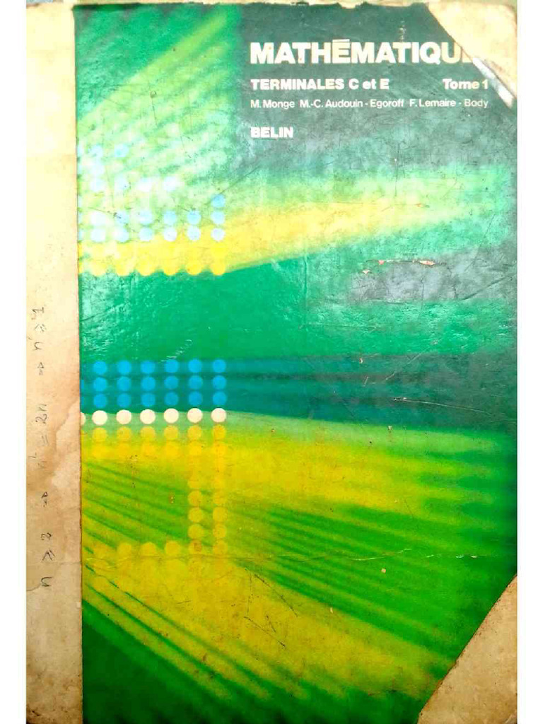 Monge Tome 1 Tle C Et e | PDF