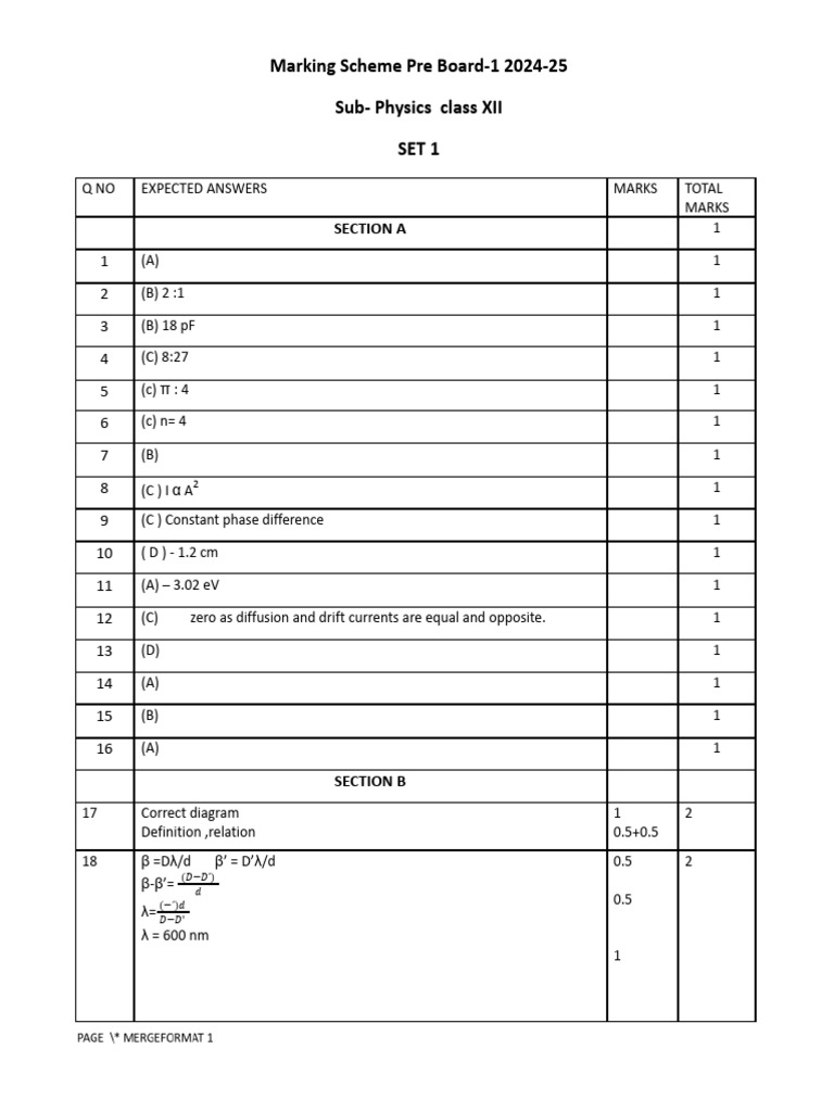 MS Xii Physics Set 1 | PDF | Physics | Electromagnetism