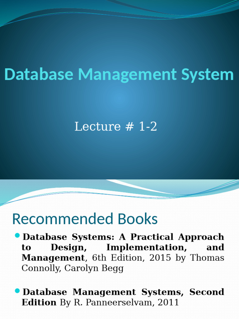 Lecture - 1 2 21032021 052004pm | PDF | Databases | Data
