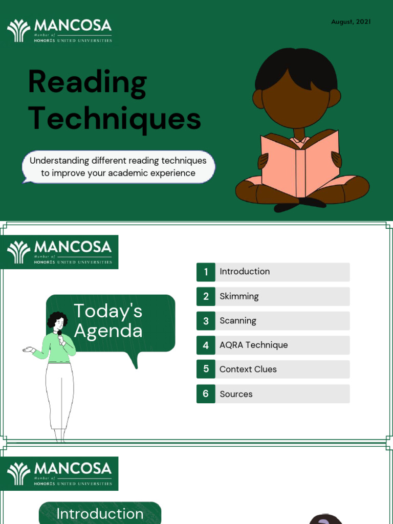 Reading Techniques Webinar | PDF | Speed Reading | Information