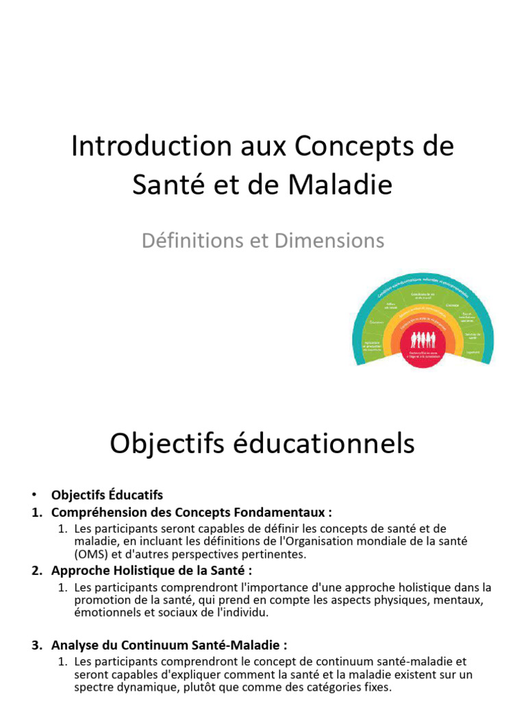 Concepts de Santé et Maladie | PDF | Concept | Promotion de la santé