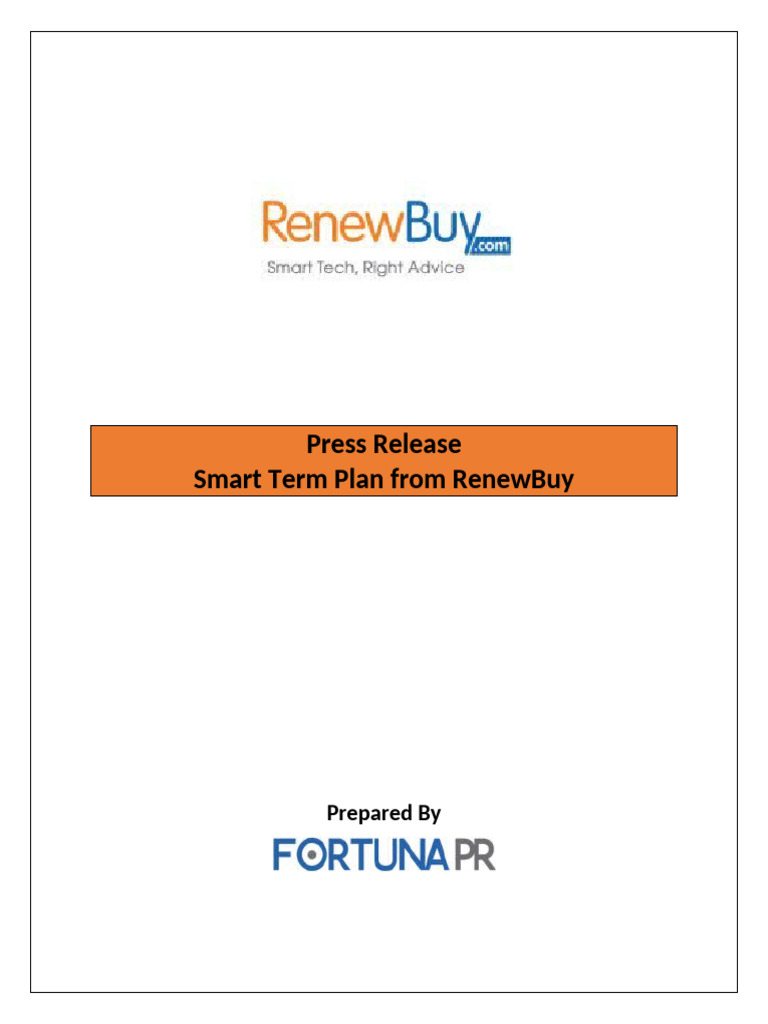 RenewBuy Smart Term Plan Launch in Ahmedabad | PDF | Insurance ...