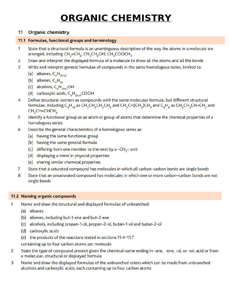 ORGANIC CHEMISTRY complete (Repaired) | PDF | Alkane | Ethanol