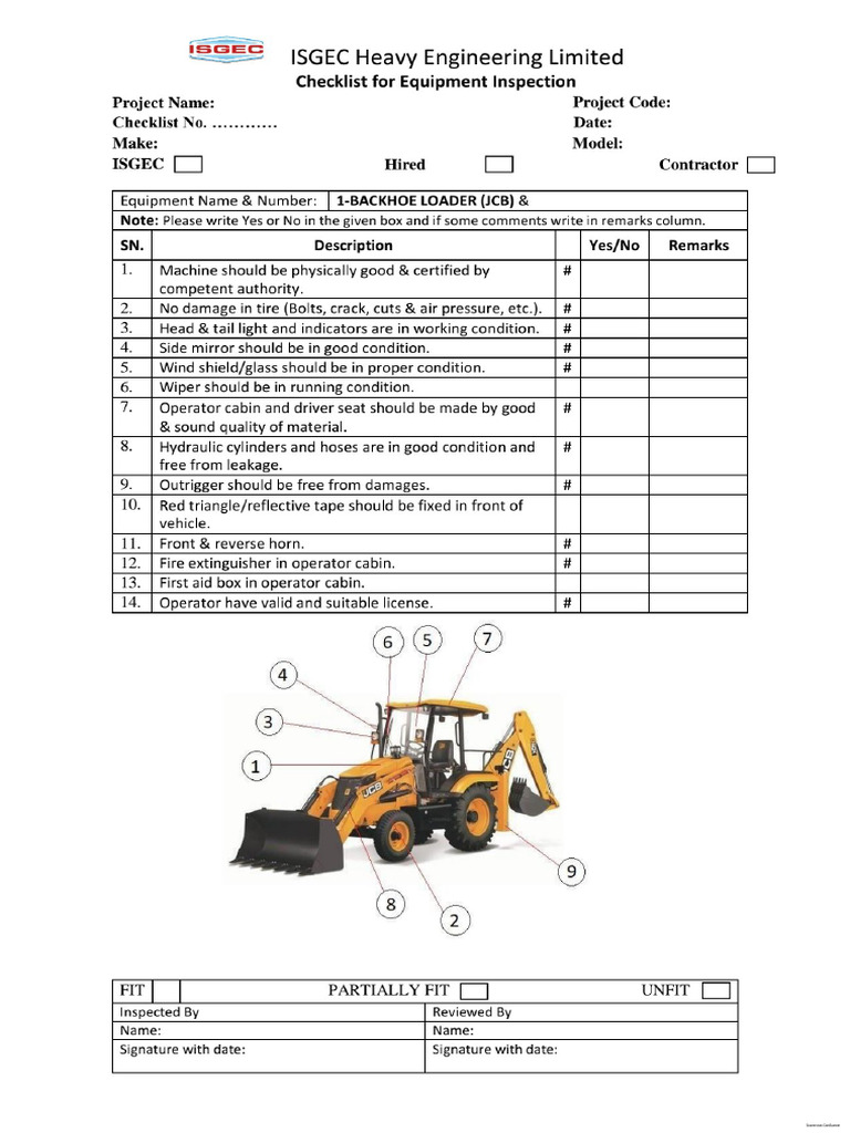 Check-Lists D'inspection | PDF