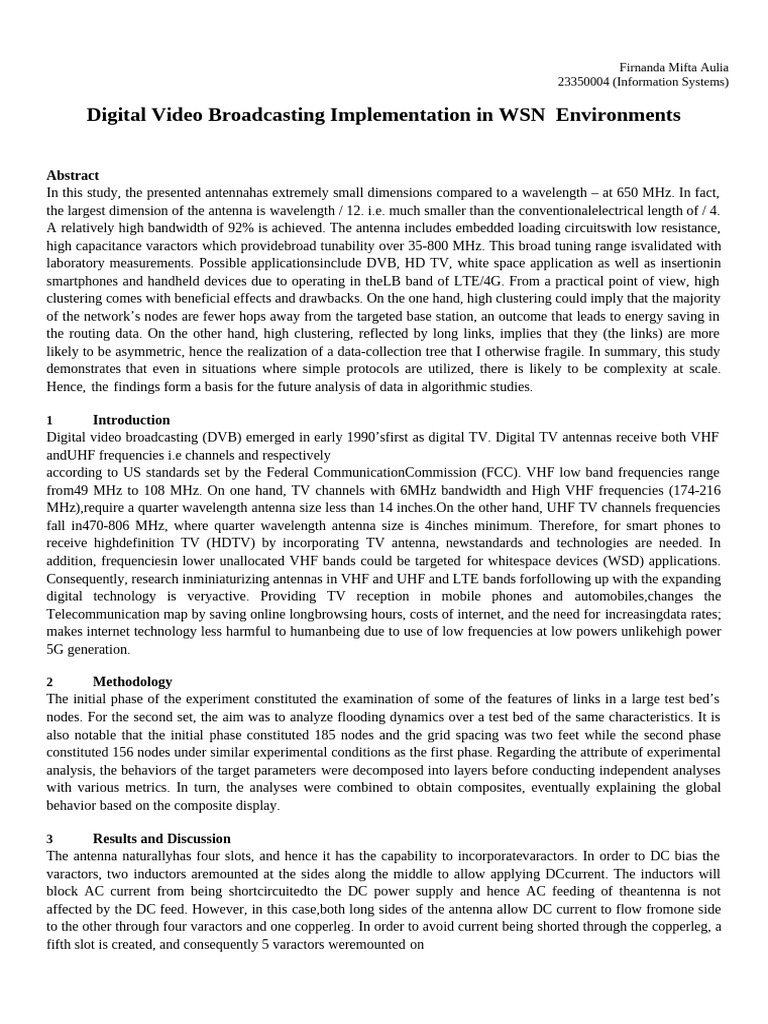 Tema broadcasting | PDF | Computer Network | Antenna (Radio)