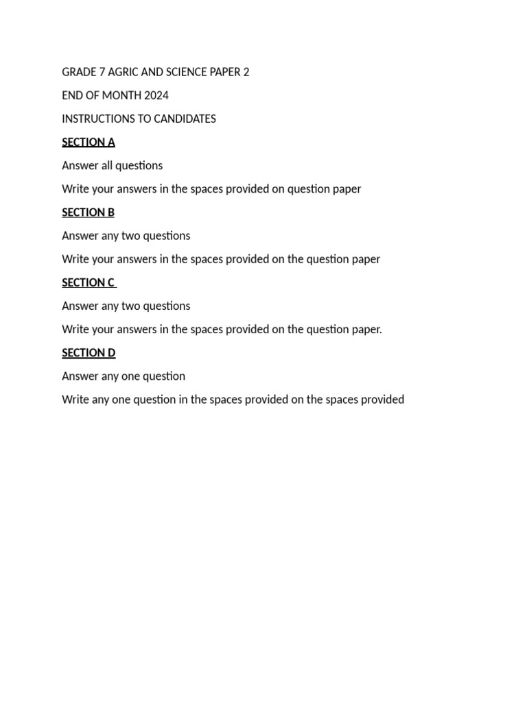 Grade 7 Agric and Science Paper 2 | PDF | Soil | Computer Network