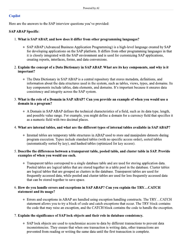 Sap QnA Brief | PDF