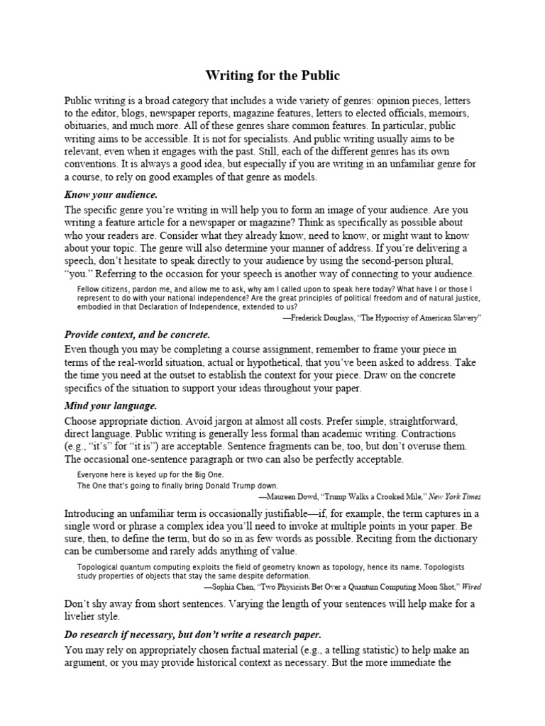 public-writing | PDF | Genre