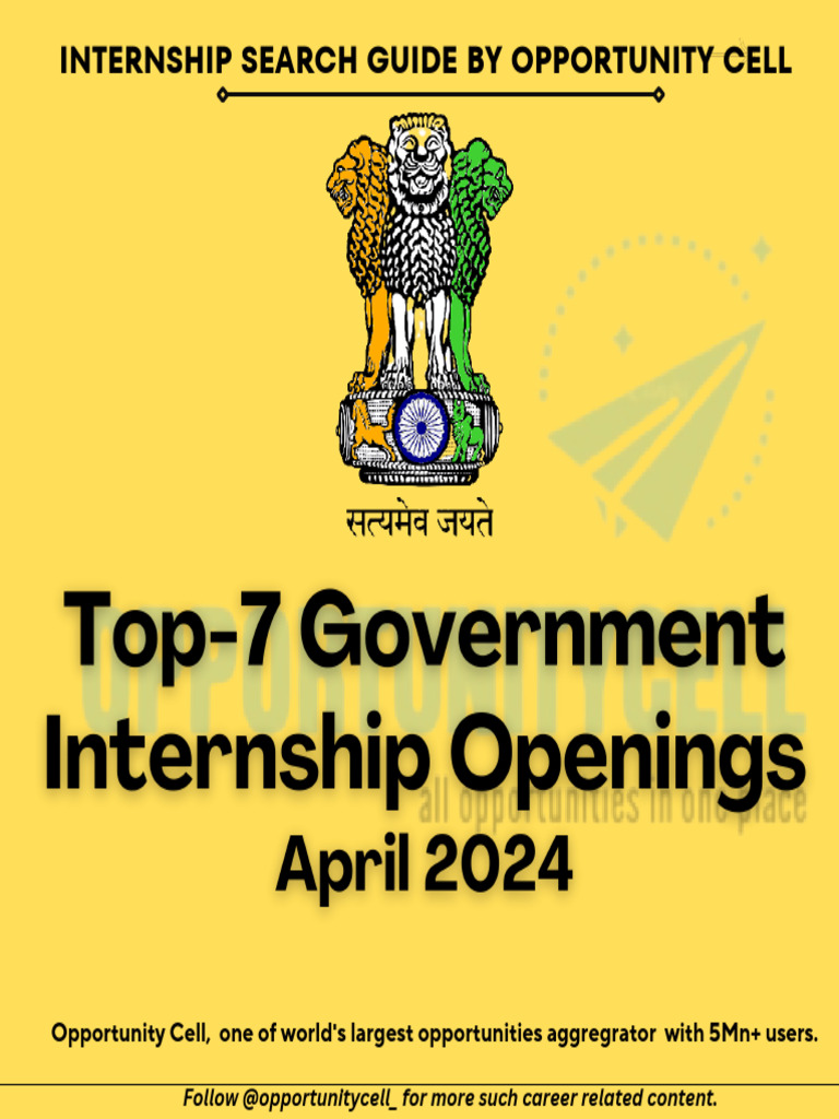 Internship Opportunities in India 2025 | PDF